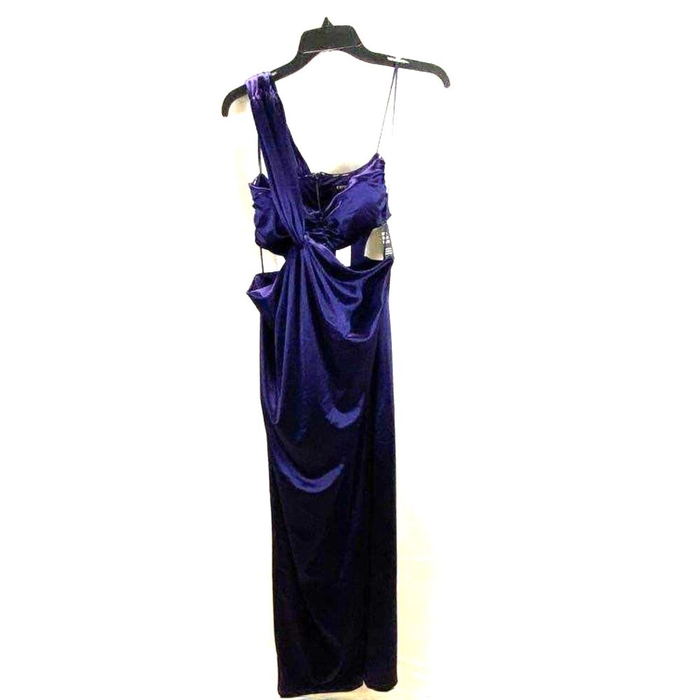 Express | Dresses | Express One Shoulder Twisted Side Cutout Purple ...